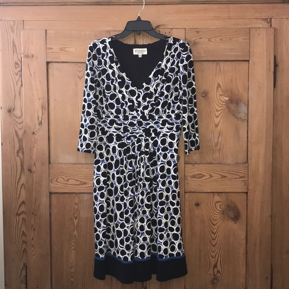Studio I | Dresses | Versatile Geometric Print Fit And Flare Dress ...